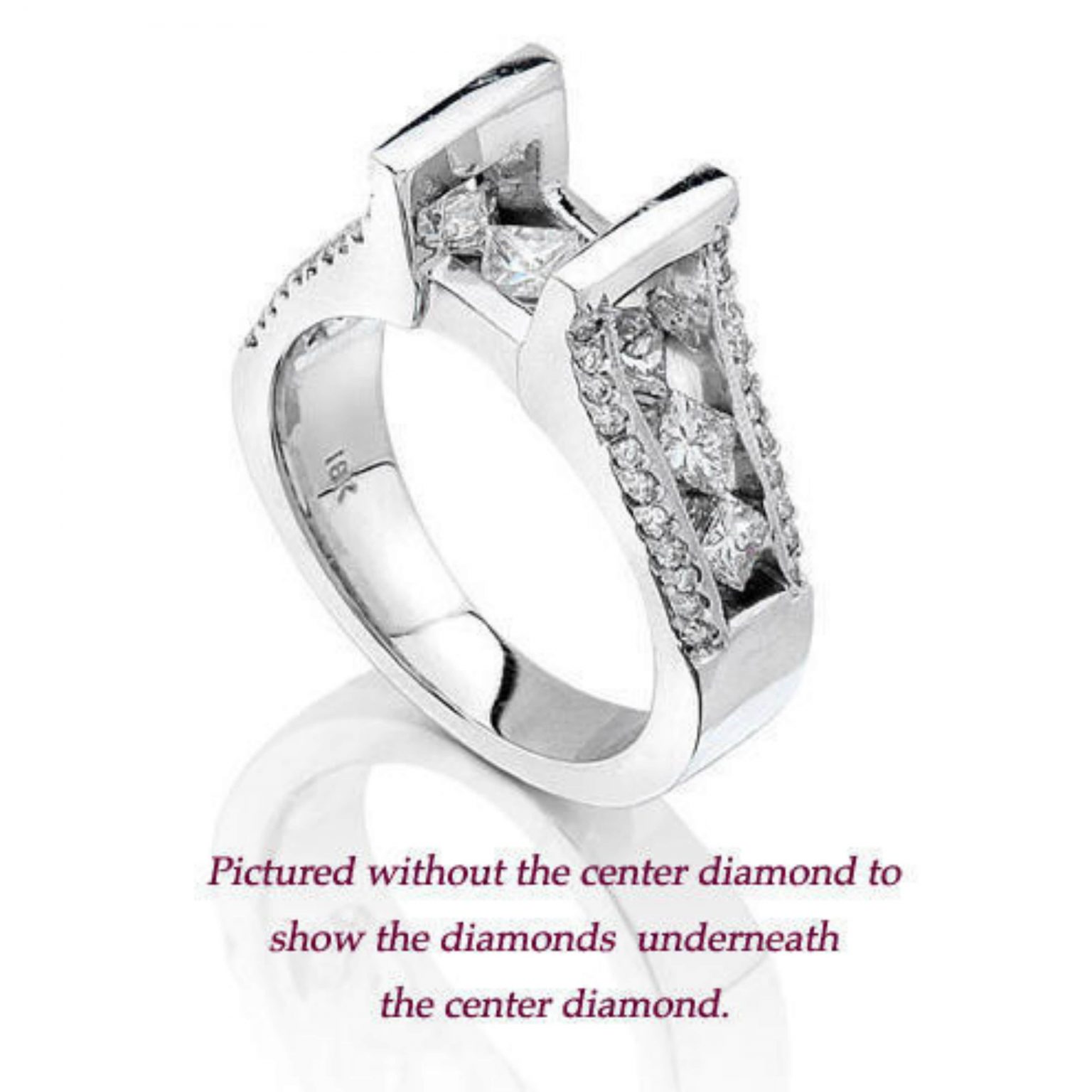 Tension Set Open Band with a Large Channel Set Diamond Bridge ...